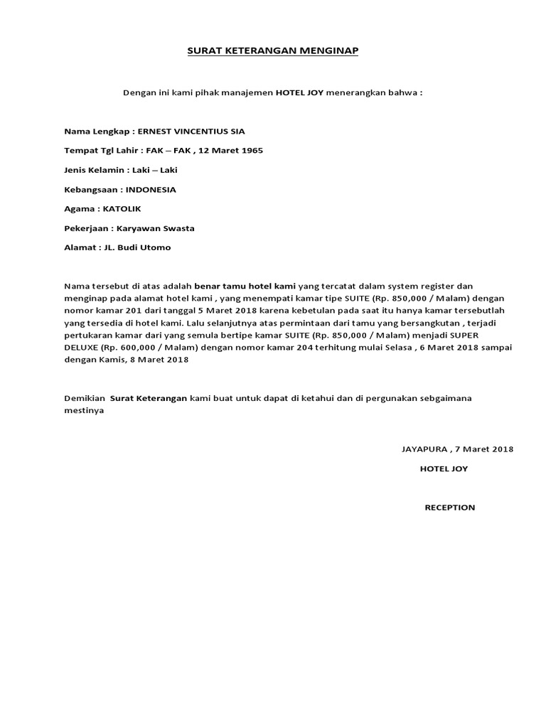 Contoh Surat Keterangan Ranking 1 - Delinewstv