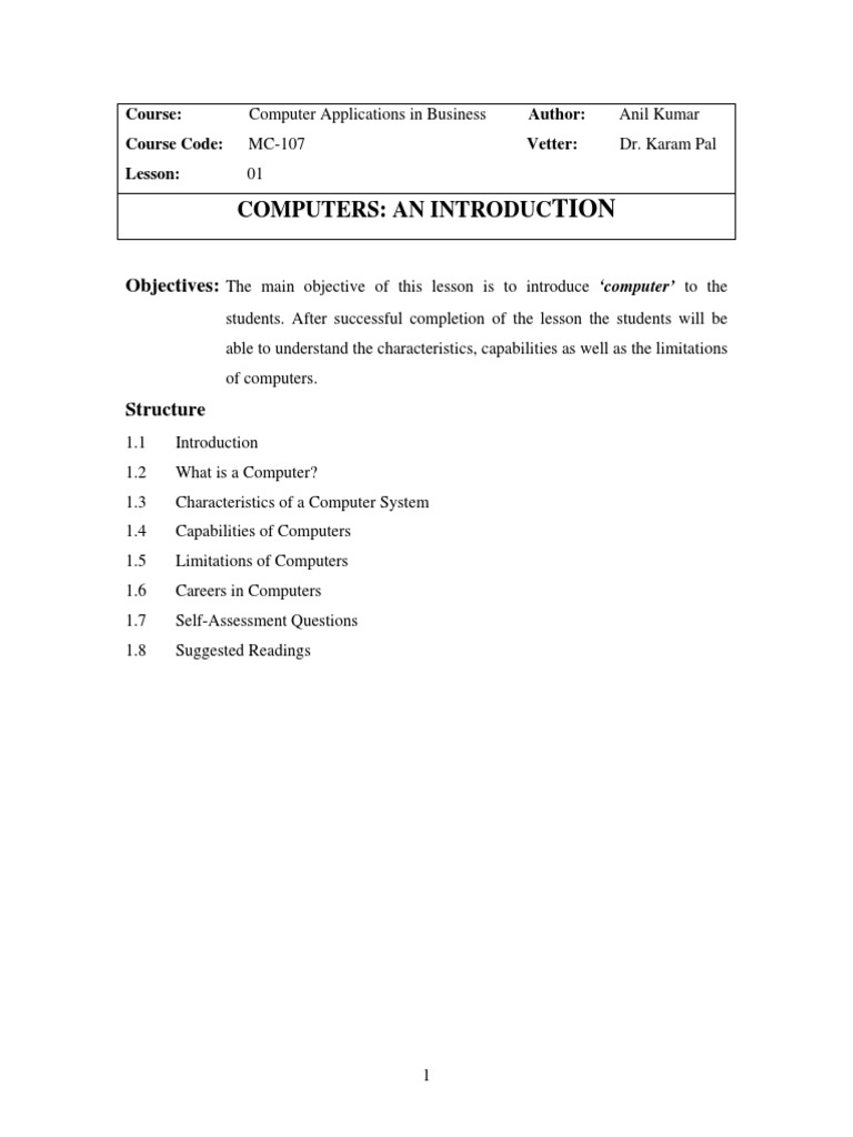 MC 107 PDF | PDF | Computer Data Storage | Input/Output