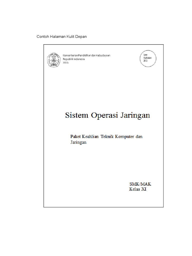 Contoh Halaman Kulit Depan | PDF