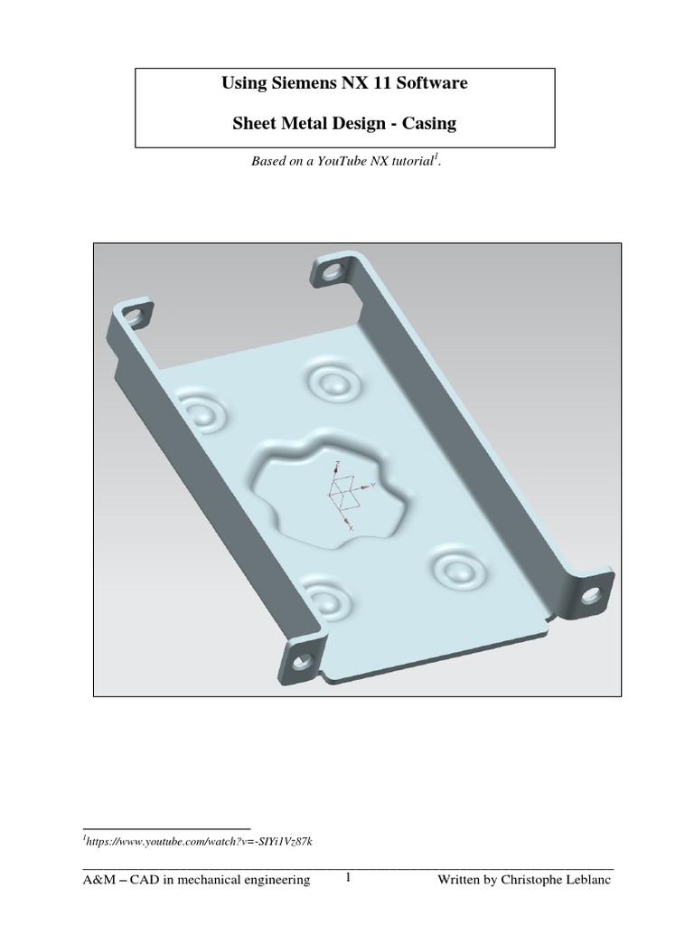Tutorial Metal2 NX Sheet Metal | PDF | Geometry | Teaching Mathematics