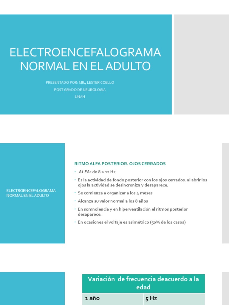 Electroencefalograma Normal en El Adulto | PDF | Adultos | Olas