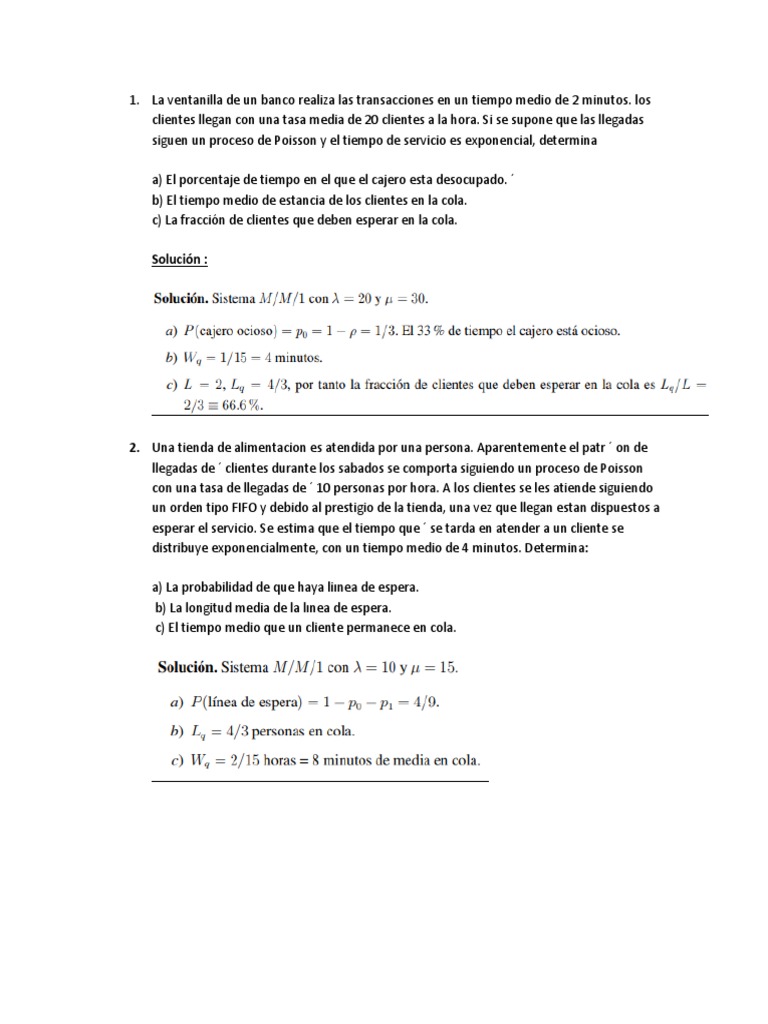 Modelo de mm1 | PDF