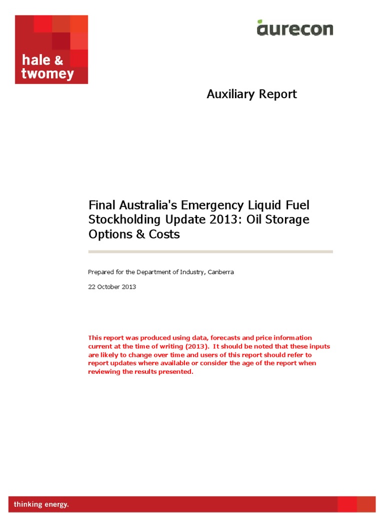 Auxiliary Report: Prepared For The Department of Industry, Canberra 22 ...