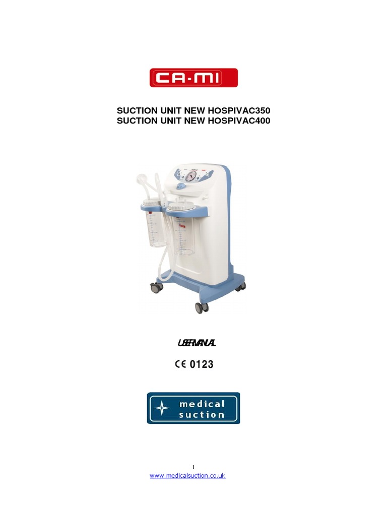 Suction Unit Hospivac User Manual | PDF | Electrical Connector ...