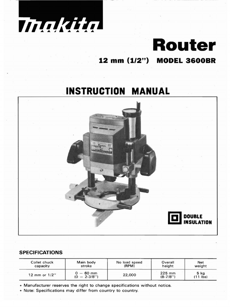 Router: Instruction Manual | PDF | Screw | Switch
