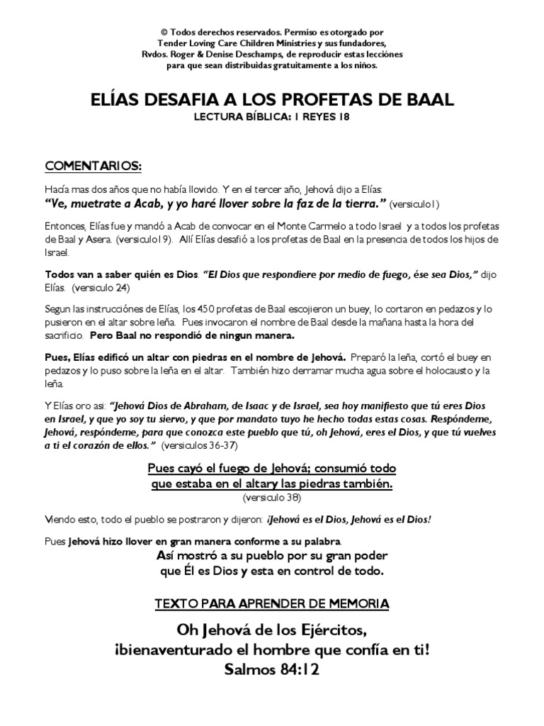 0480 - Elias Desafia A Los Profetas de Baal PDF | PDF | Elijah | Libros de reyes