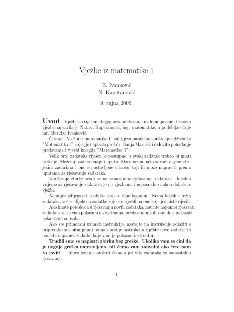 Linearna Algebra Pdf Pdf