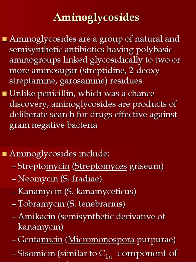 Aminoglycosides | PDF | Bacteria | Drugs