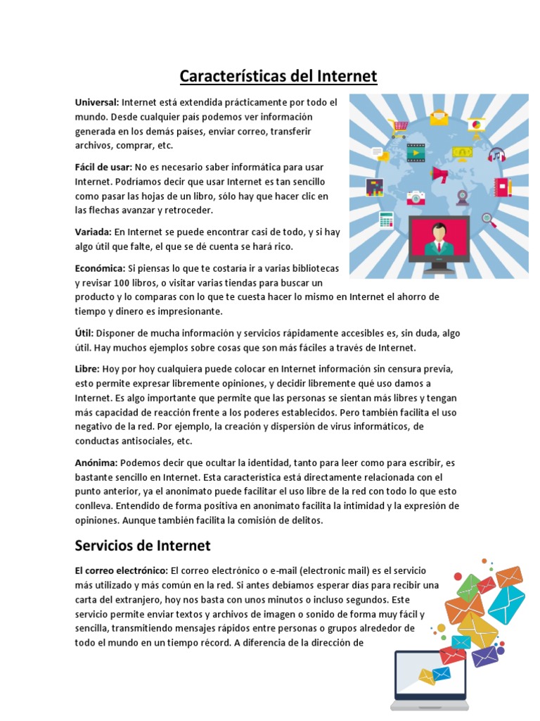 Caracteristicas de Las Internet | Descargar gratis PDF | Anonimato ...