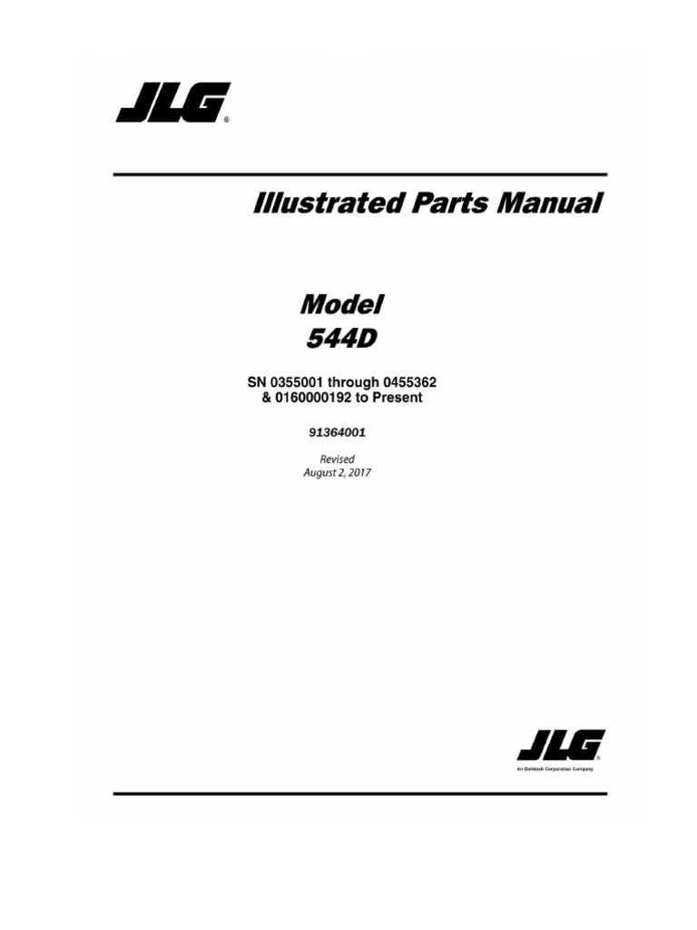 GRADALL (JLG) 544D Telehandler Parts Manual PN 91364001 | PDF | Car ...