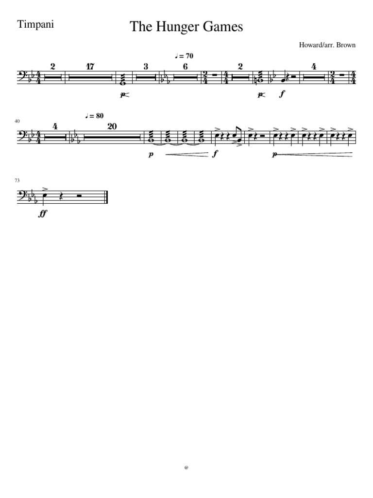 The Hunger Games-Timpani | PDF