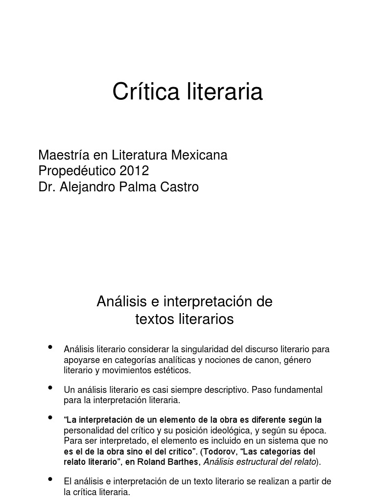 Crítica Literaria y Explicación de Textos | Crítica literaria | Cognición