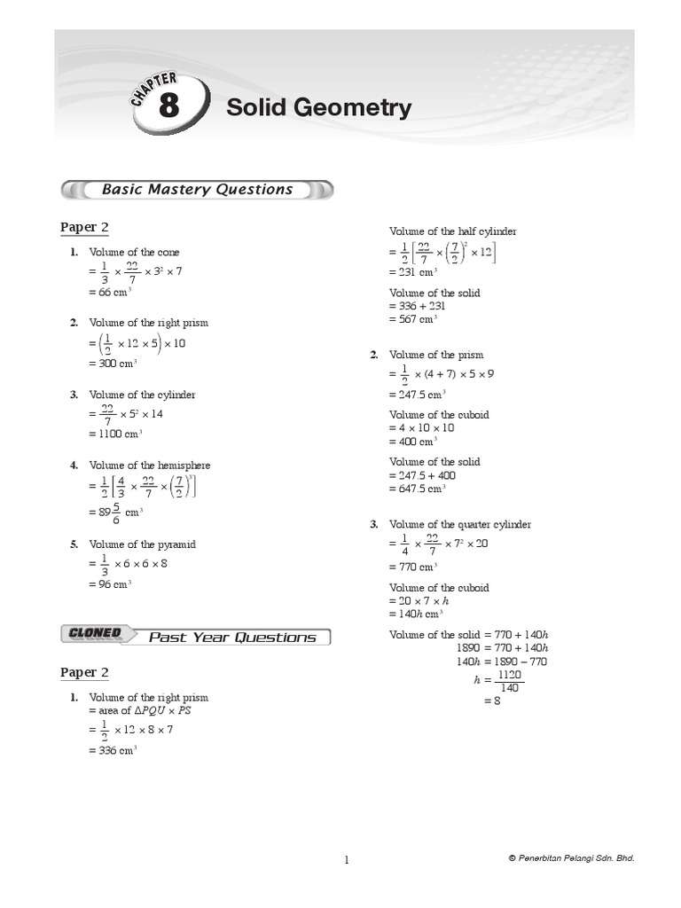 Solid Geometry | PDF | Volume | Euclidean Geometry