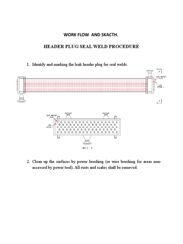 Header Plug Seal Weld Procedure | PDF