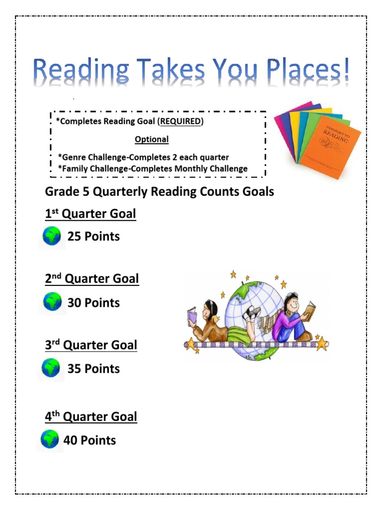 Grade 5 Quarterly Reading Goals | PDF