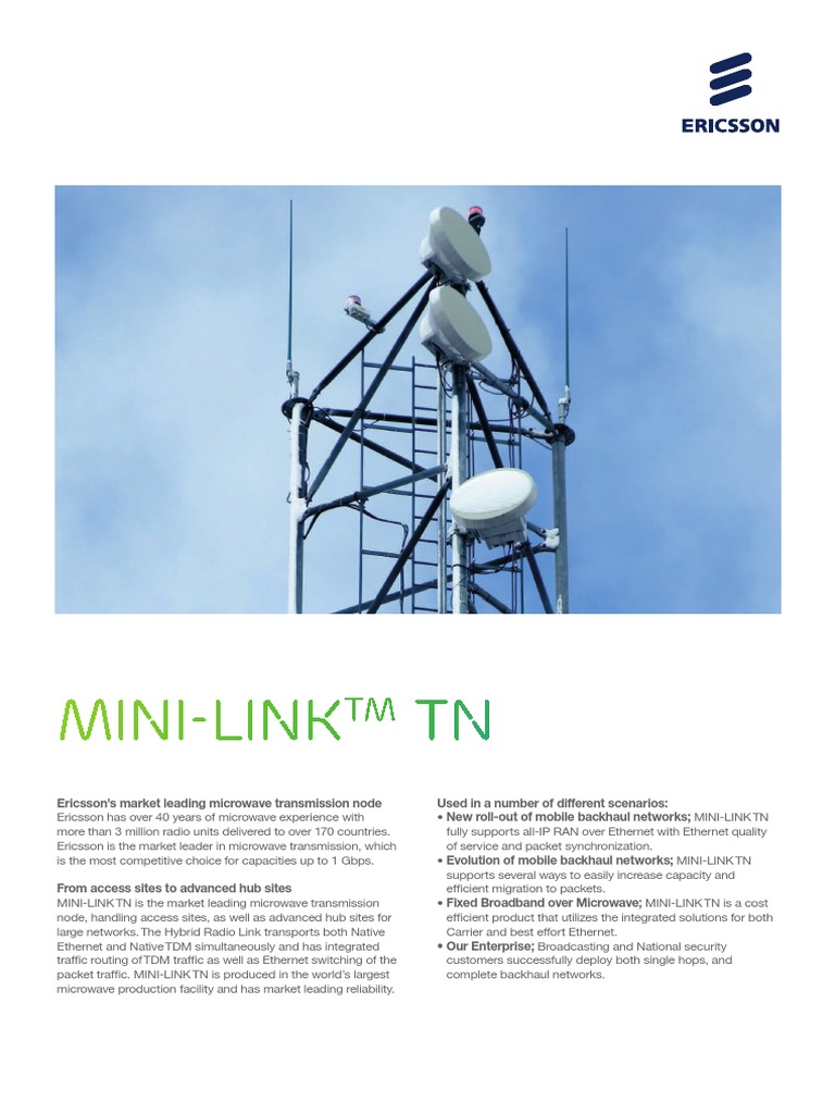 MINI-LINK TN Datasheet 2014 PDF | PDF | Ethernet | Radio