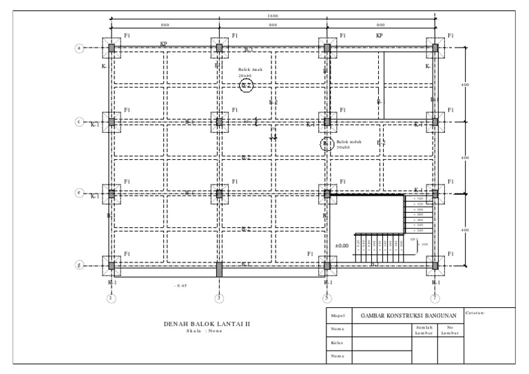 Denah Balok Anak Dan Induk | PDF
