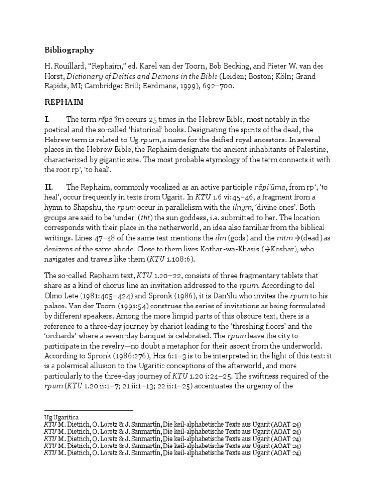 Understanding the Rephaim in the Bible | PDF | Religion And Belief