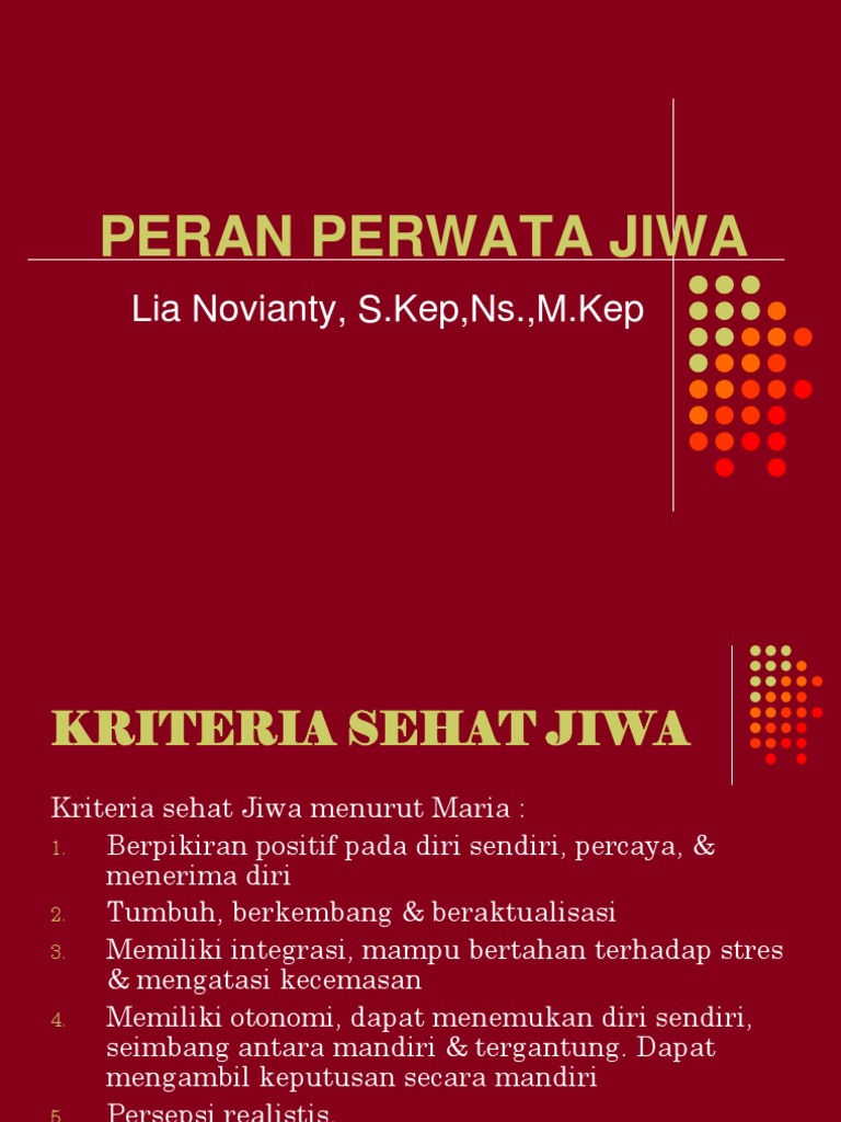 Peran Perawat Jiwa | PDF