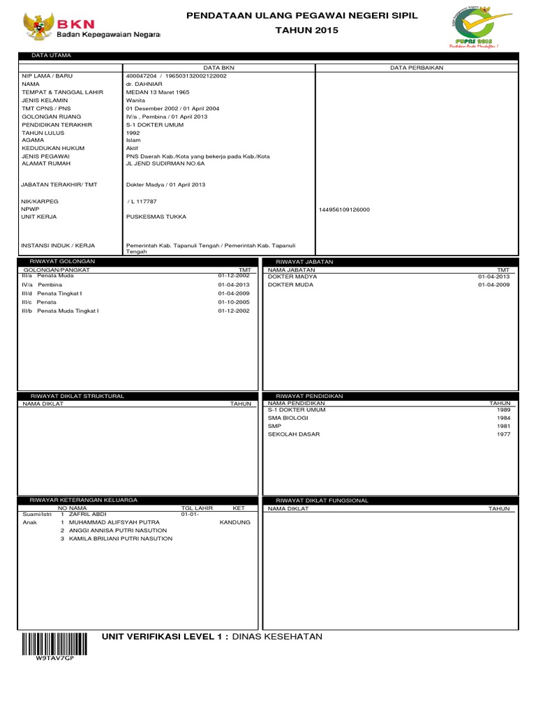 Data-Pns DR Dahniar | PDF
