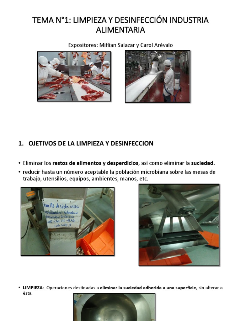 Capacitacion - Limpieza y Desinfeccion | PDF | Detergente | Desinfectante