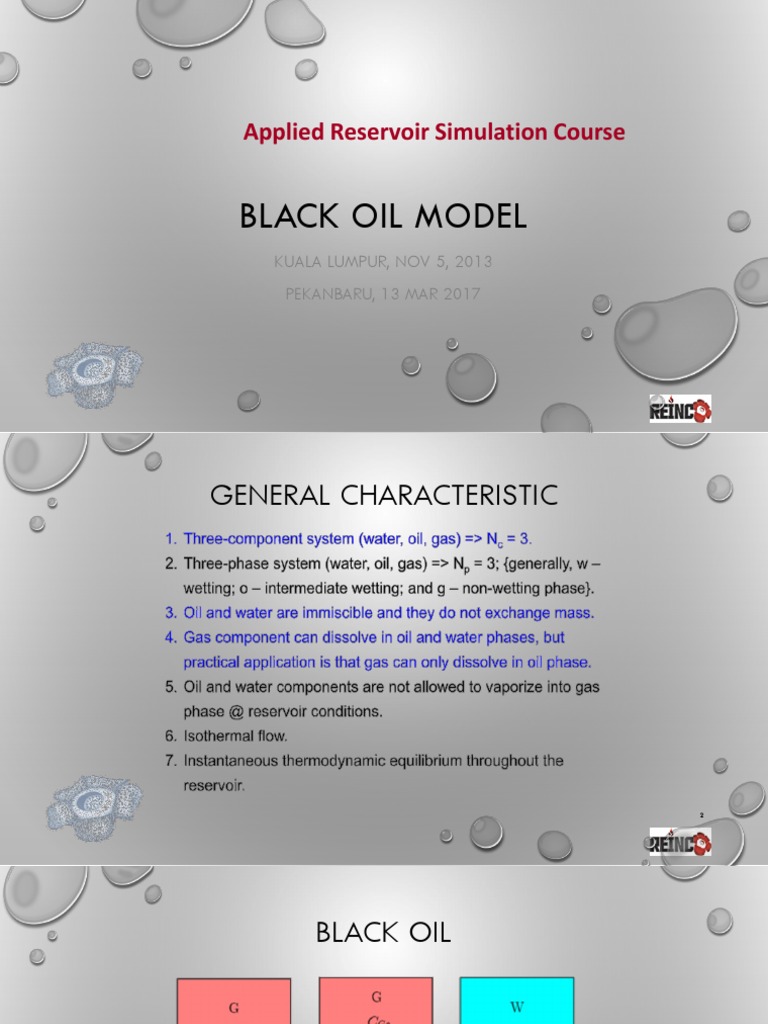 Black Oil Model - Sharing | PDF
