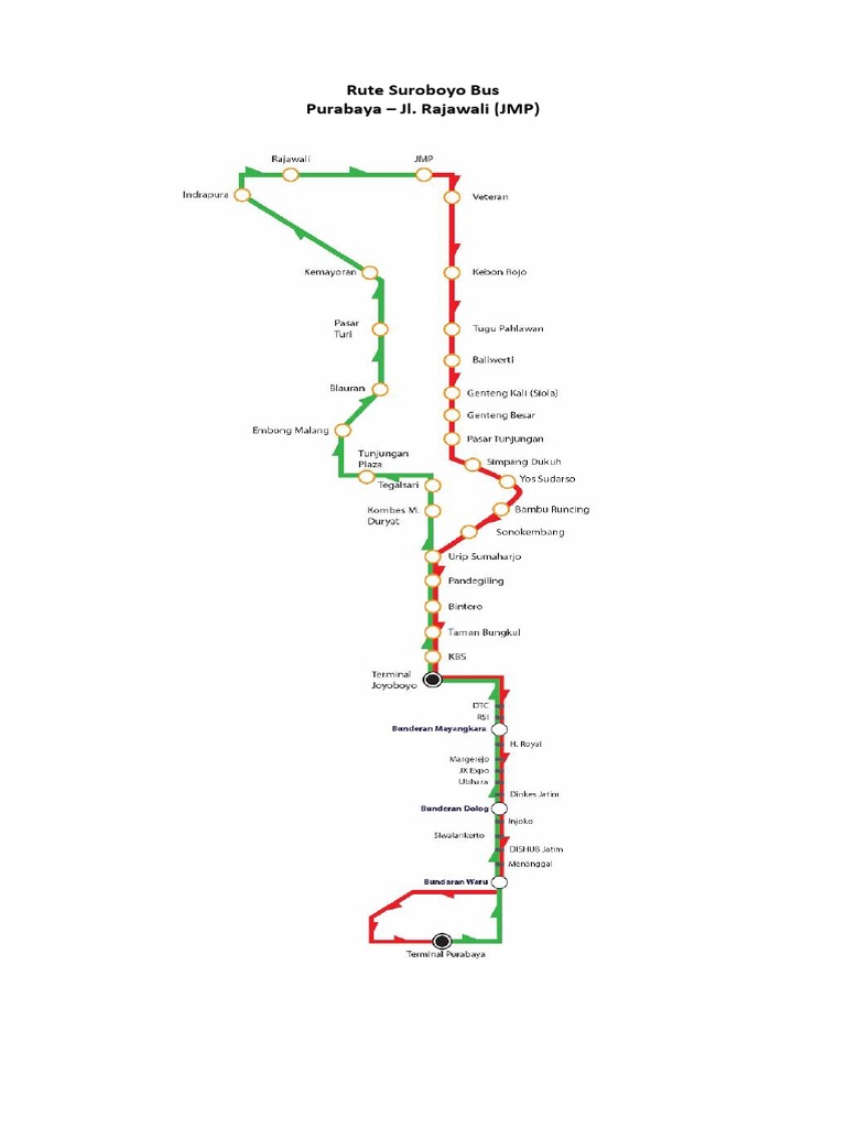 Suroboyo Bus Route: Purabaya-JMP | PDF