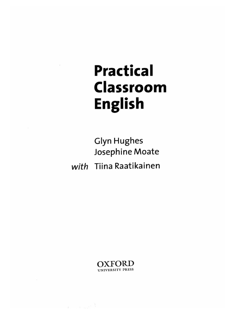Practical Classroom English Better Version PDF | PDF