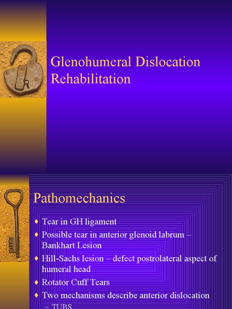 Glenohumeral Dislocation Rehabilitation | PDF | Human Anatomy | Limbs ...