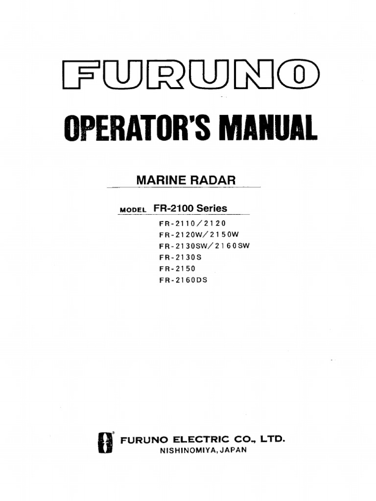 Fr2100 Series Operators Manual K | PDF