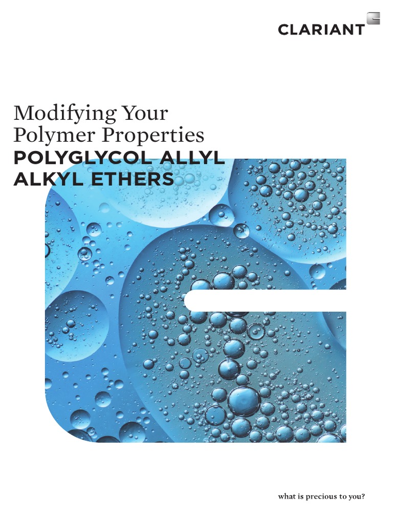 Reactive Polyglycol Ethers | PDF | Ether | Polymers