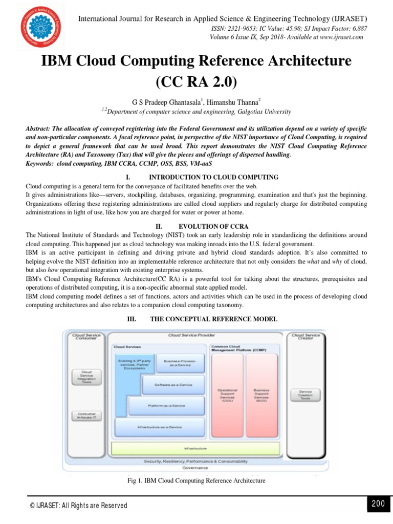 IBM Cloud Computing Reference Architecture (CC RA 2.0) | PDF | Cloud ...