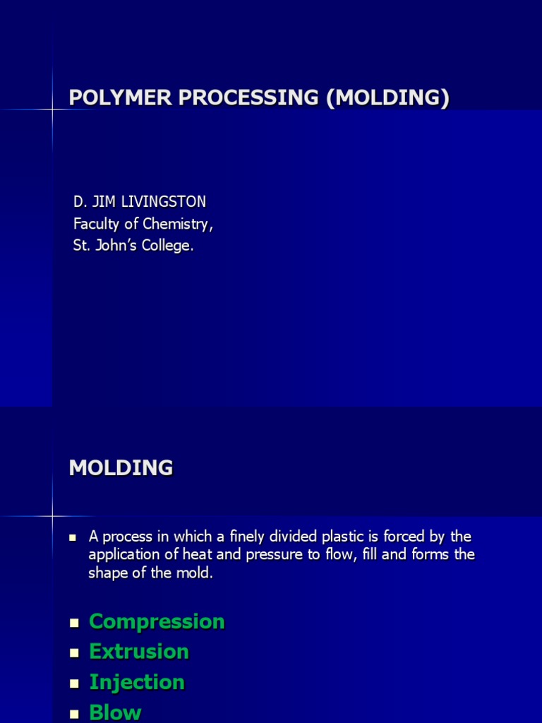 Polymer Processing - II | PDF | Extrusion | Chemical Substances