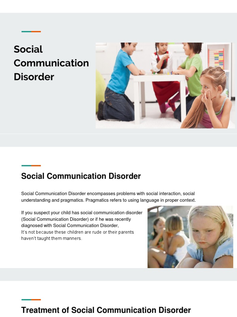Social Communication Disorder | PDF