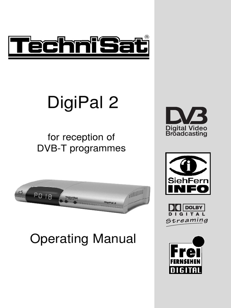 TechniSat DigiPal 2 Manual | PDF | Videocassette Recorder | Digital Television