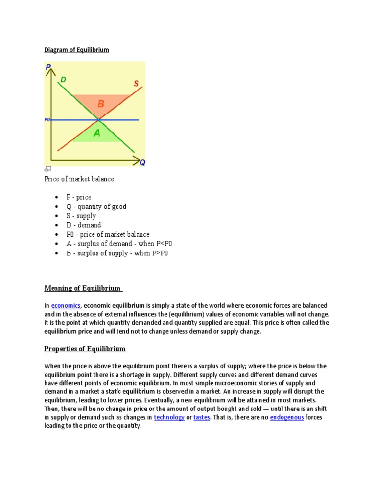 Intro On Equilibrium | PDF | Economic Equilibrium | Market (Economics)