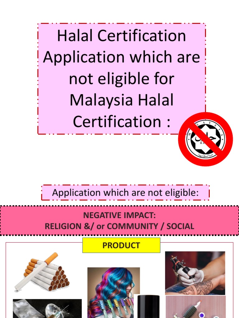 Ineligible for Malaysia Halal Cert | PDF