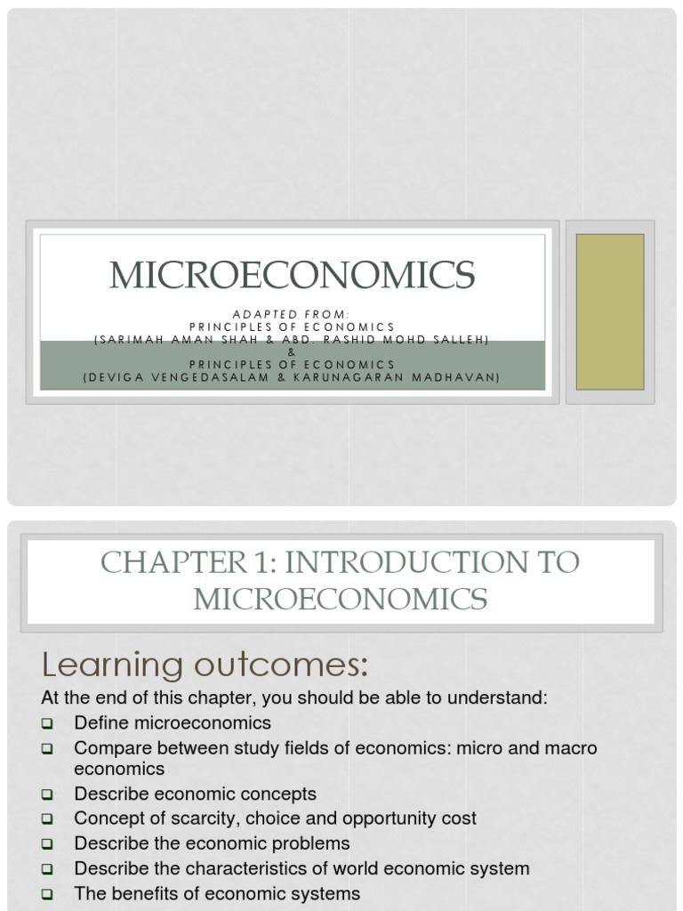 Chapter 1 Intro To Microeconomics | PDF | Microeconomics | Economics