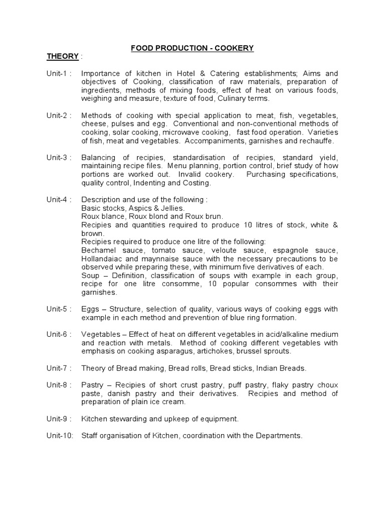 Food-Production Theory PDF | PDF | Sauce | Kebab