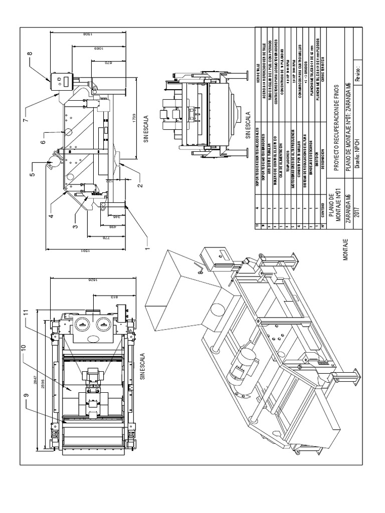 Plano de Una Zaranda | PDF