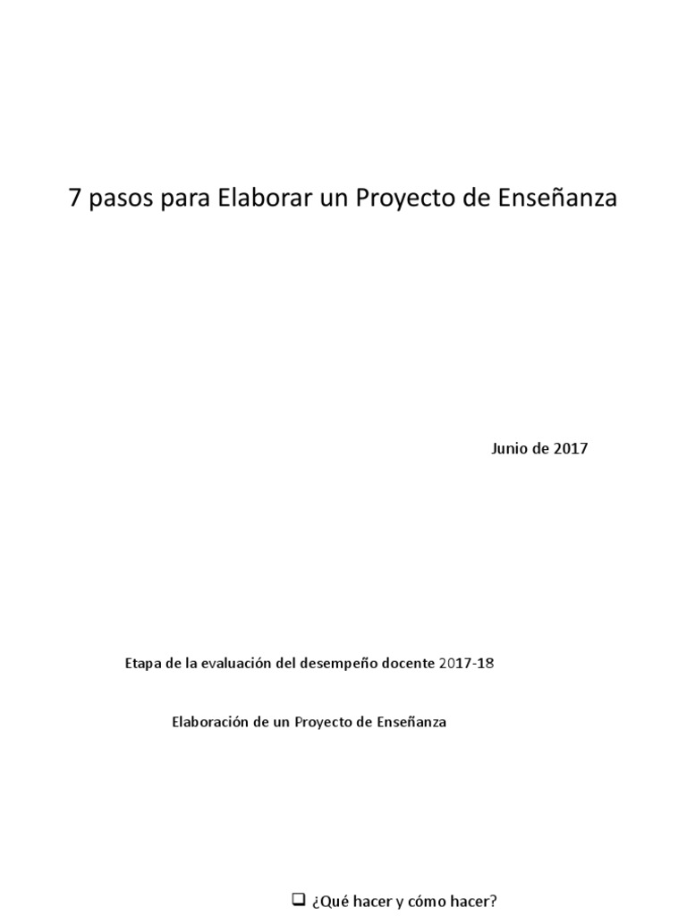Guía para Proyectos de Enseñanza | PDF | Maestros | Evaluación