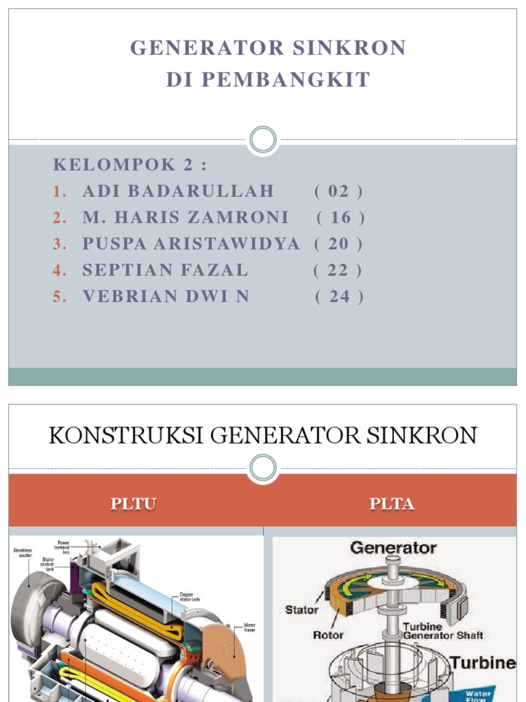 Karakteristik dan Konstruksi Generator Sinkron | PDF