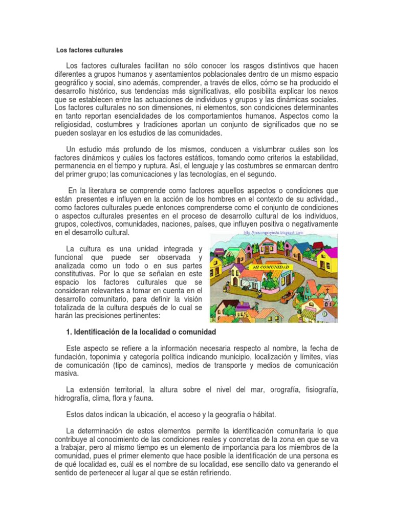Los Factores Culturales | PDF | Población | Sociedad