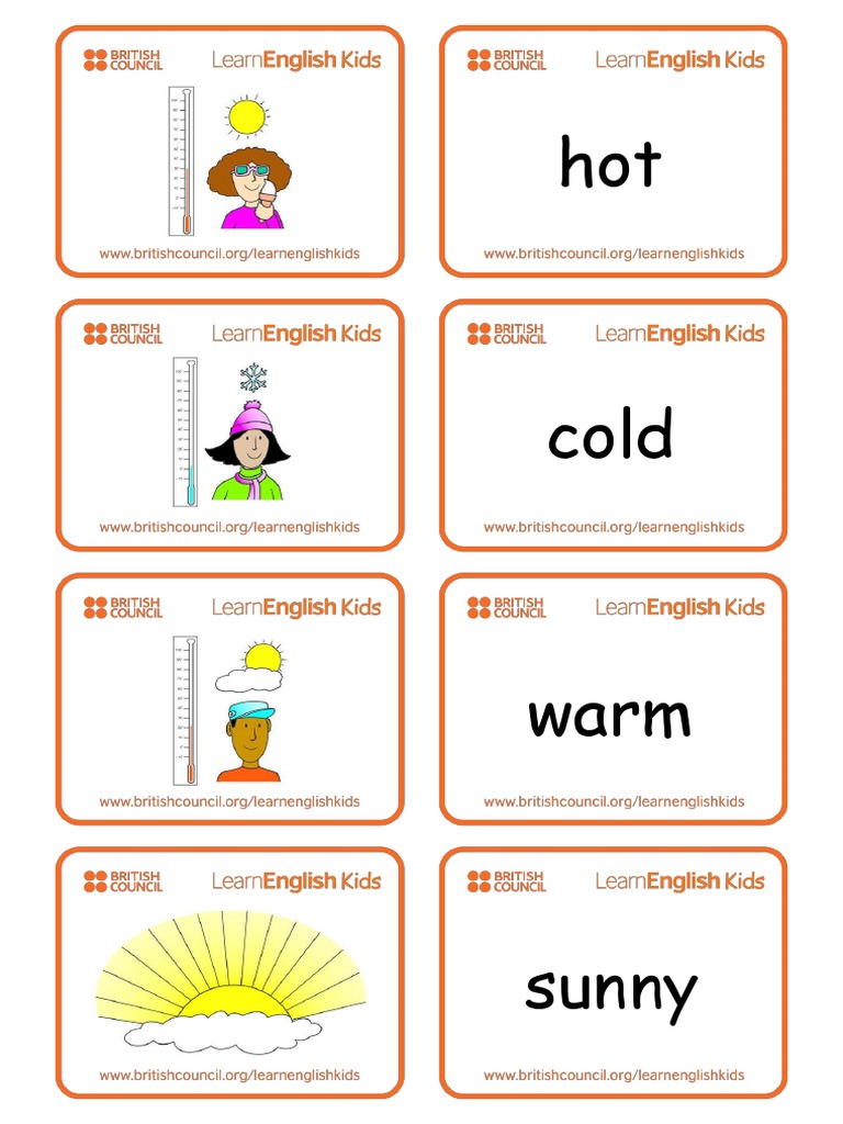 Flashcards Weather PDF