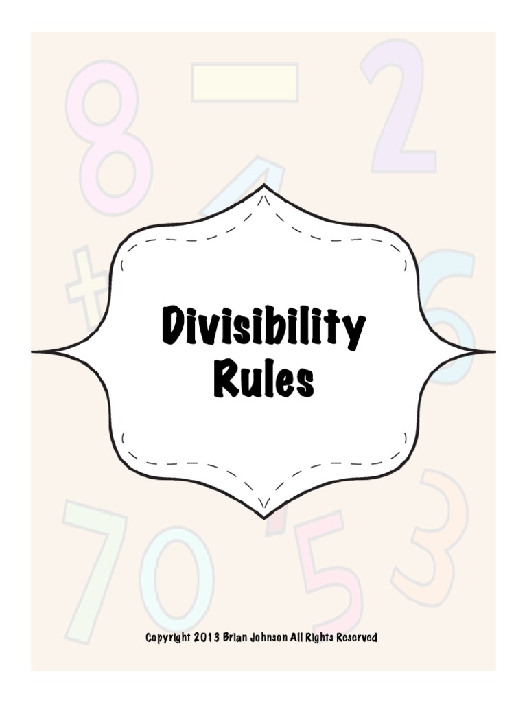 Divisibility Rules Practice | PDF | Intellectual Works