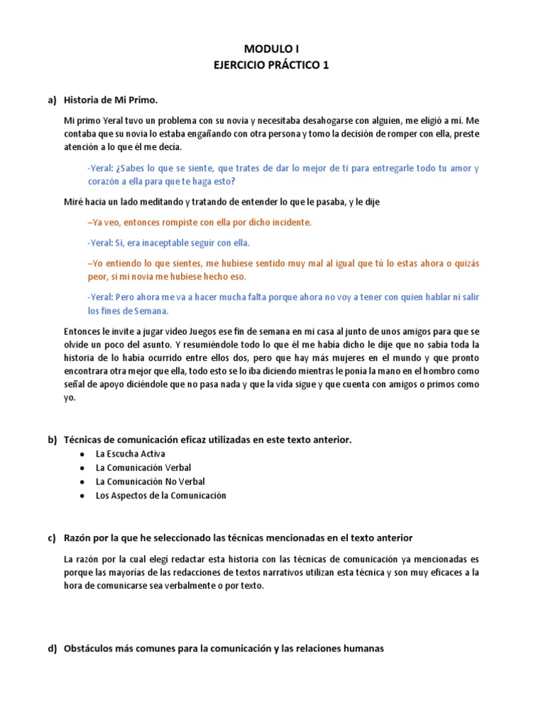 EJERCICO PRÁCTICO 1 / Itla Redacción Castellana | PDF | Mentira | Verdad