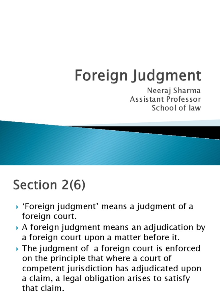 Foreign Judgment | PDF | Judgment (Law) | Divorce
