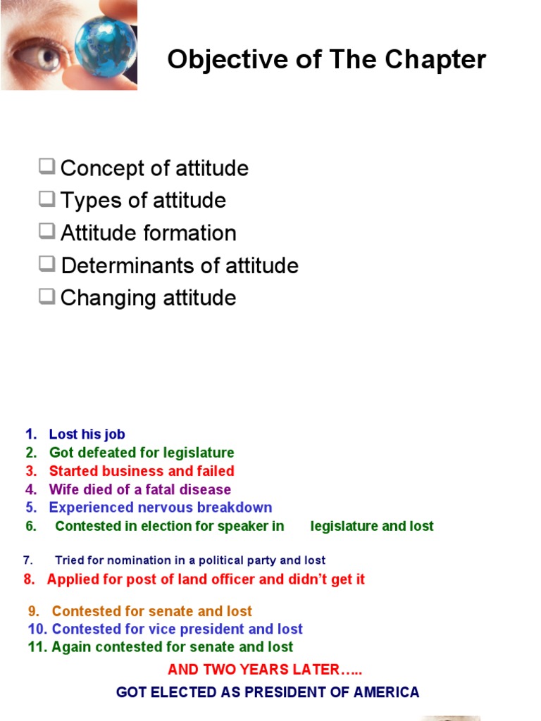 Objective of The Chapter | PDF | Attitude (Psychology) | Job Satisfaction