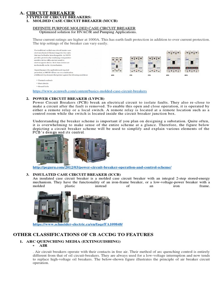 Circuit Breaker | PDF | Fuse (Electrical) | Electric Arc