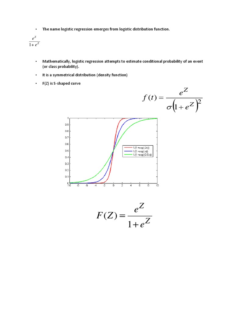 Derivations Logistic | PDF | Logistic Function | Logistic Regression